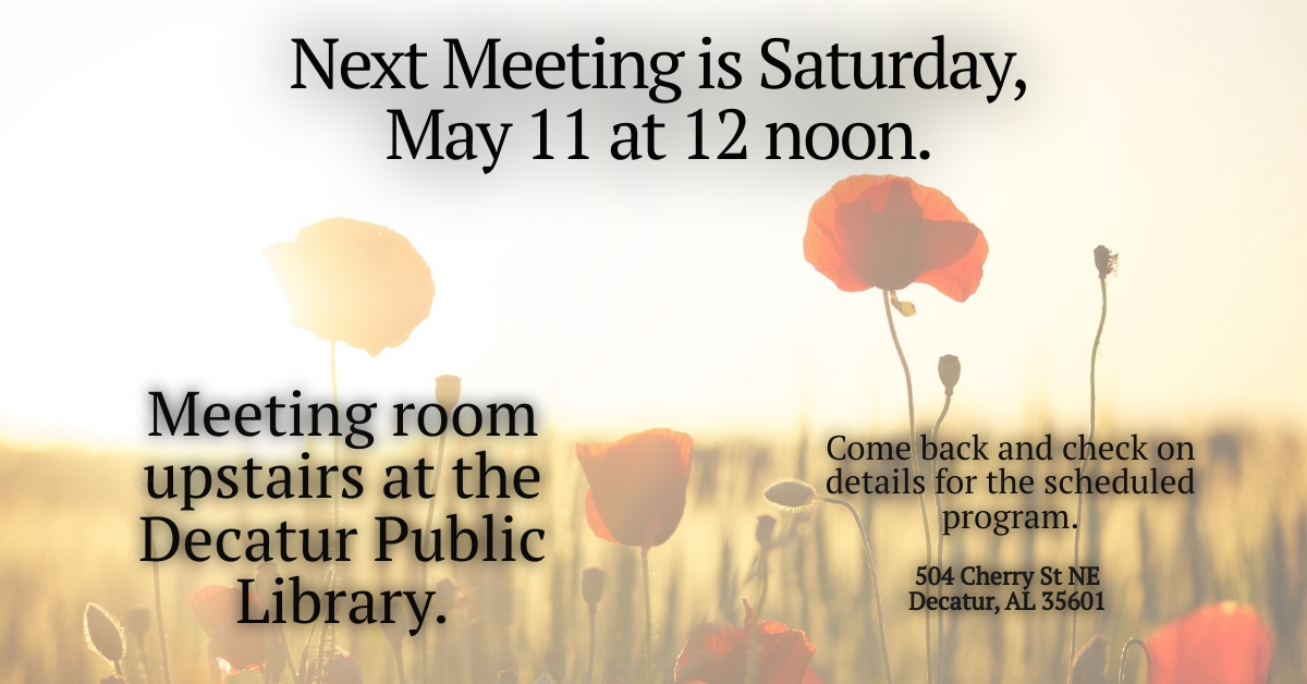 May 2024 Meeting & Program – Heart of Dixie Fiction Writers